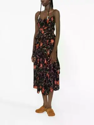 Ulla Johnson Renata Obsidian-print Silk Dress