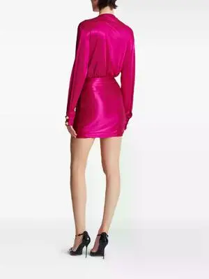 Balmain Draped Jersey Dress