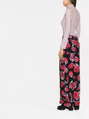 Marni Floral-print Wide-leg Trousers