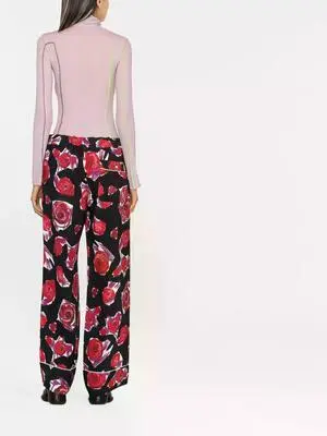 Marni Floral-print Wide-leg Trousers