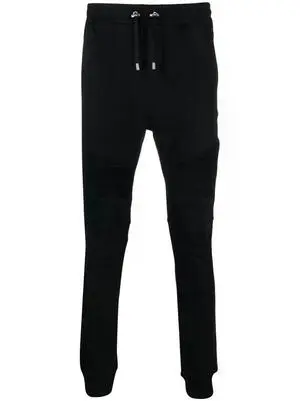 Balmain Logo-print Ribbed Track Pants - Black