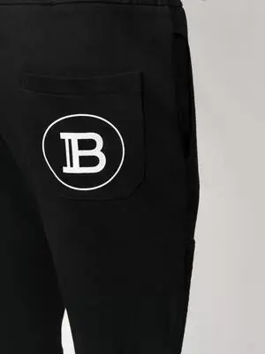 Balmain Logo-print Ribbed Track Pants - Black
