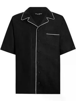 Dolce & Gabbana Linen-silk Shirt - Black
