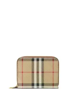 Burberry Vintage Check Leather Wallet - Neutrals