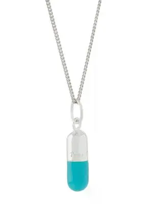 TRUE ROCKS Pill Charm Necklace - Silver