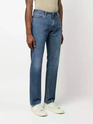 Brioni Straight-leg Cotton Trousers - Blue