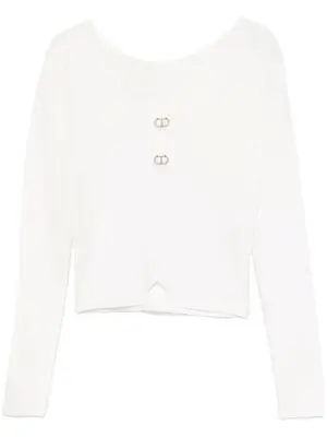 TWINSET Dual-use Oval-t Sweater - Neutrals