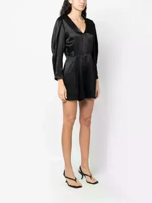 Armani Exchange Logo-plaque Satin-finish Jumpsuit