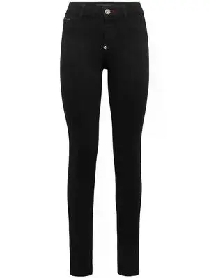 Philipp Plein Logo Plaque Skinny Jeans - Black