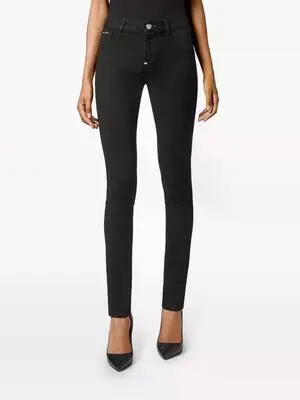 Philipp Plein Logo Plaque Skinny Jeans - Black