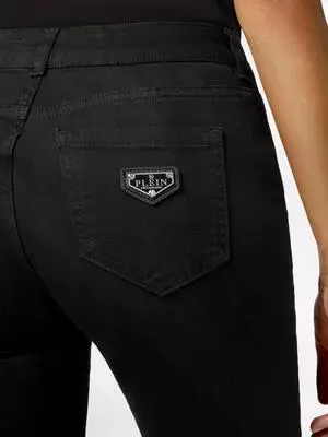 Philipp Plein Logo Plaque Skinny Jeans - Black