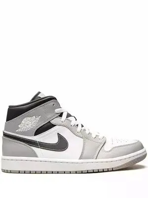 JORDAN Air 1 Mid Light Smoke 2.0 Sneakers - Grey