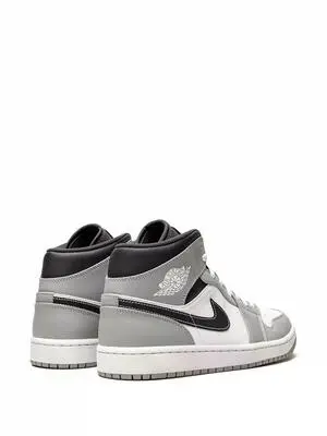 JORDAN Air 1 Mid Light Smoke 2.0 Sneakers - Grey