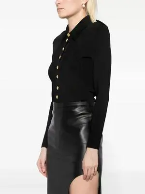 TOM FORD Ribbed Knit Bodysuit - Black