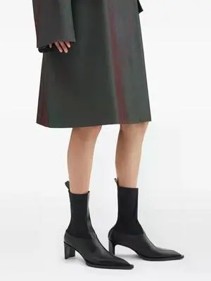 JIL SANDER Ankle Boots With Block Heel
