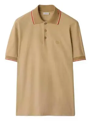 Burberry Cotton Polo Shirt - Neutrals