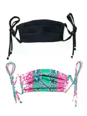 AMIR SLAMA Pleated Face Masks - Black