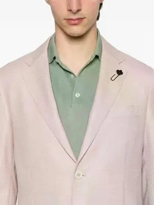 LARDINI Basketweave Blazer - Pink