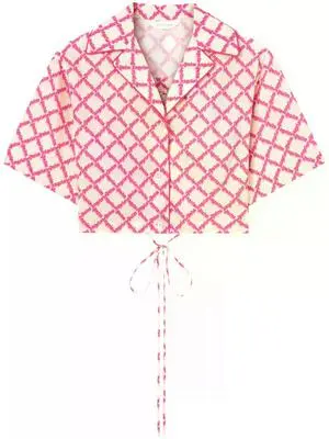 Palm Angels Logo Crisscrossed Shirt - Pink