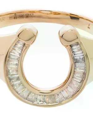 Adina Reyter 14kt Yellow Diamond Horseshoe Ring
