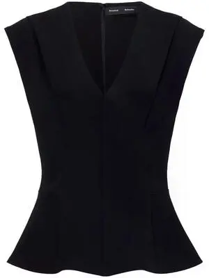 Proenza Schouler Crepe Sleeveless Blouse - Black