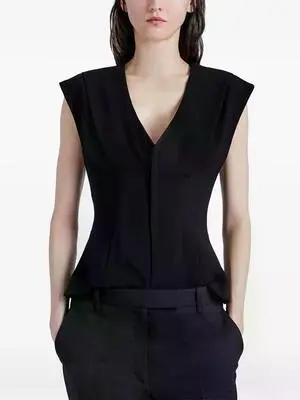 Proenza Schouler Crepe Sleeveless Blouse - Black