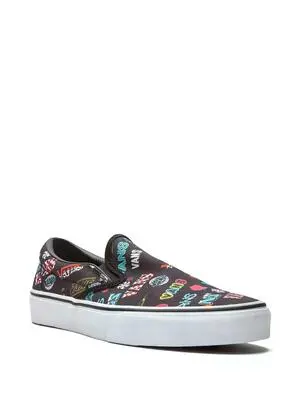 VANS Slip-on Graffiti Sneakers - Black