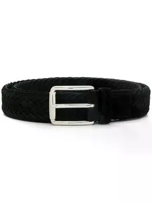 TOD'S Woven Leather Belt - Black