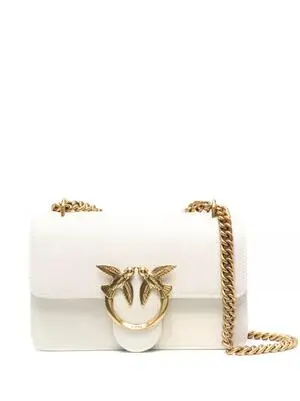 Pinko Small Love One Leather Shoulder Bag - Neutrals