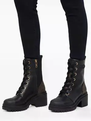 Michael Kors Hanley 75mm Leather Combat Boots
