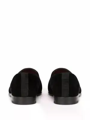 Dolce & Gabbana Dg-logo Velvet Slippers