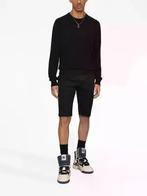 Dolce & Gabbana Logo Embroidered Cotton Shorts
