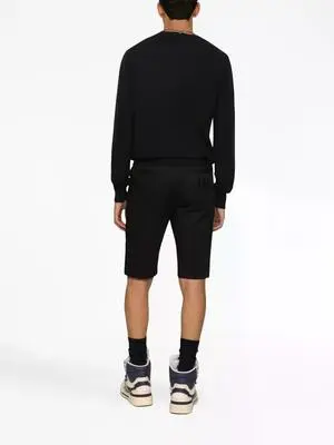 Dolce & Gabbana Logo Embroidered Cotton Shorts