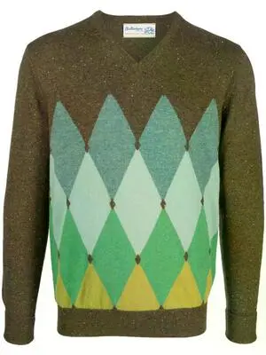 BALLANTYNE Argyle-intarsia Knit Jumper