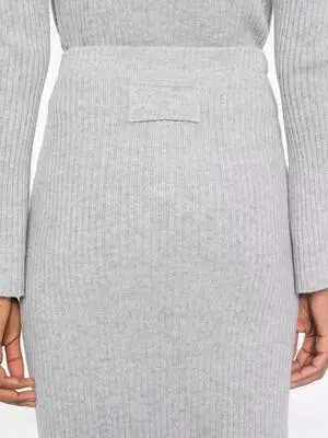 TWINSET Lurex Ribbed-knit Midi Skirt