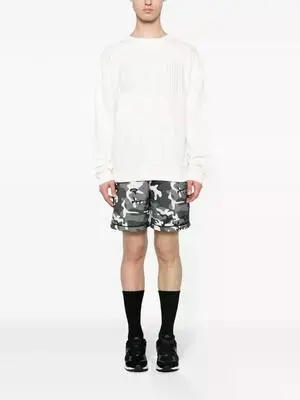 MOSTLY HEARD RARELY SEEN Logo-embroidered Panelled Sweatshirt