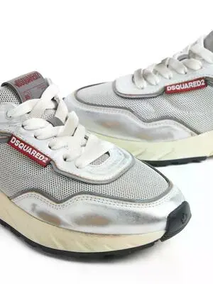 Dsquared2 Distressed Finish Lace-up Sneakers - Grey