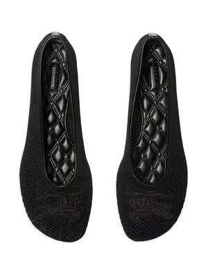Burberry Mesh Ballerina Shoes - Black