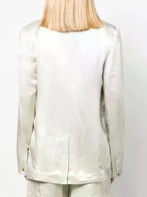 Helmut Lang Notched-lapels Satin-finish Blazer