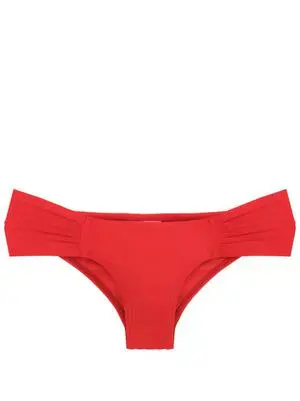 AMIR SLAMA Gathered Low-waisted Bikini Bottoms - Red