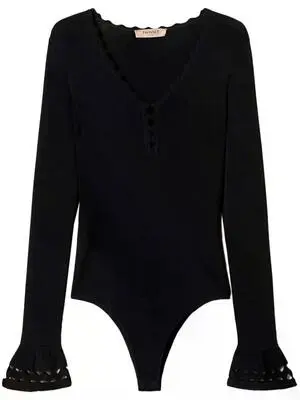 TWINSET Geometric-pattern Knitted Bodysuit
