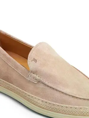 TOD'S Logo-debossed Leather Loafers - Neutrals