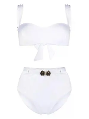 NOIRE SWIMWEAR Noire Swimwear Seashell Bandeau Bikini White