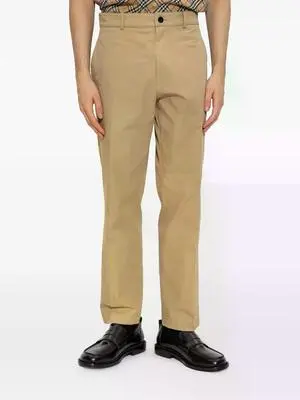 Burberry Cotton Trousers - Neutrals
