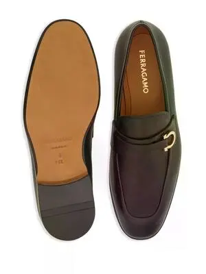 FERRAGAMO Gancini Leather Loafers