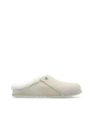 BIRKENSTOCK Faux-fur Trim Slippers - Neutrals