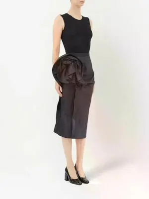 MAISON MARGIELA Moiré-effect Ruffled Midi Skirt