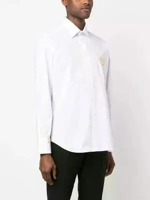 BILLIONAIRE Silver Cut Logo-print Shirt