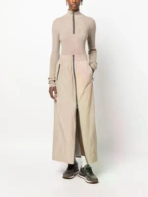 Brunello Cucinelli Two-way Zip-up Maxi Skirt - Neutrals