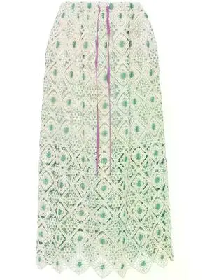 La DoubleJ Macramé Midi Skirt